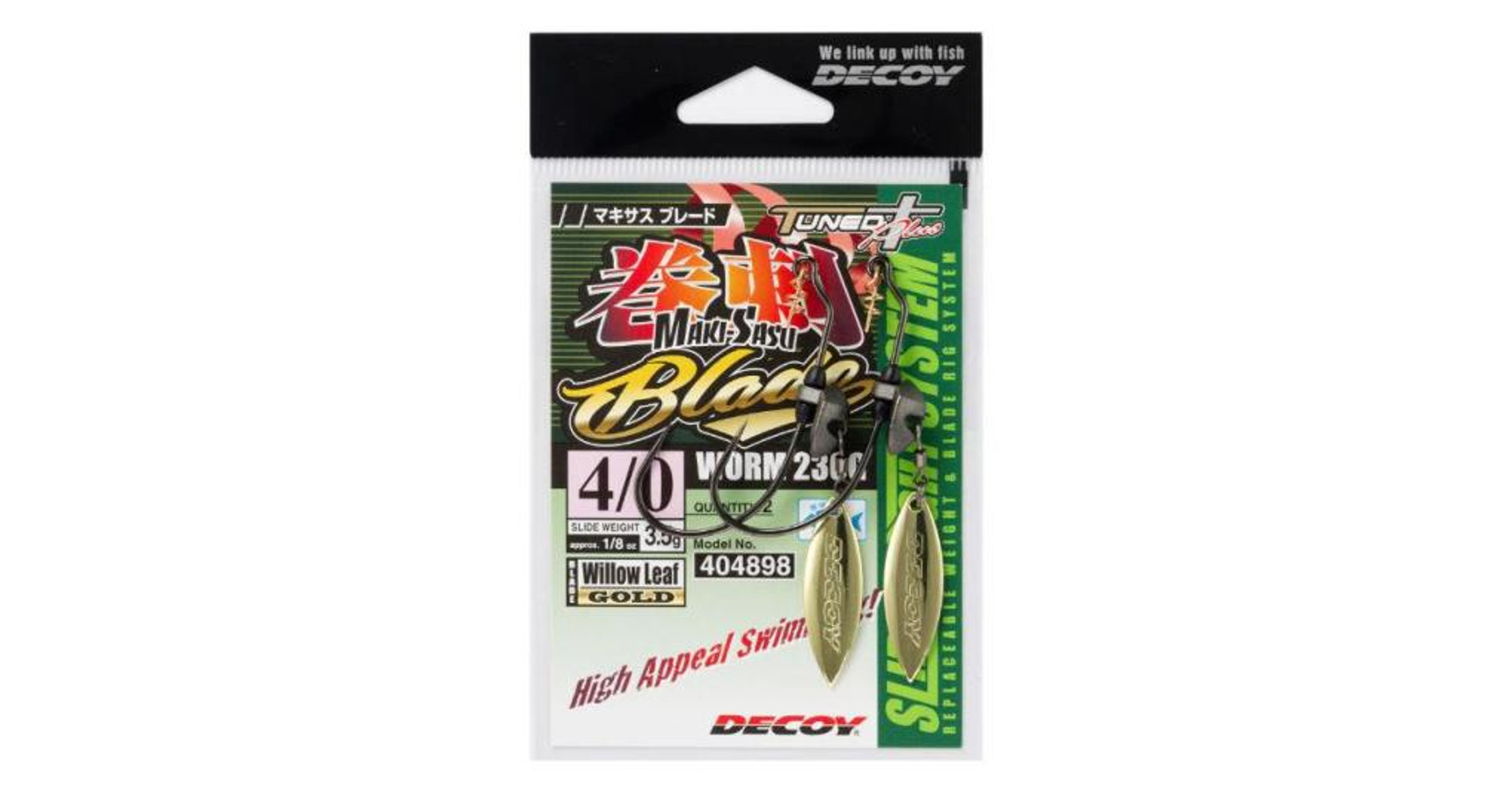 Decoy Offset Worm 230G Makisagu Blade Gold #3/0 3,5gr súlyozott horog ...